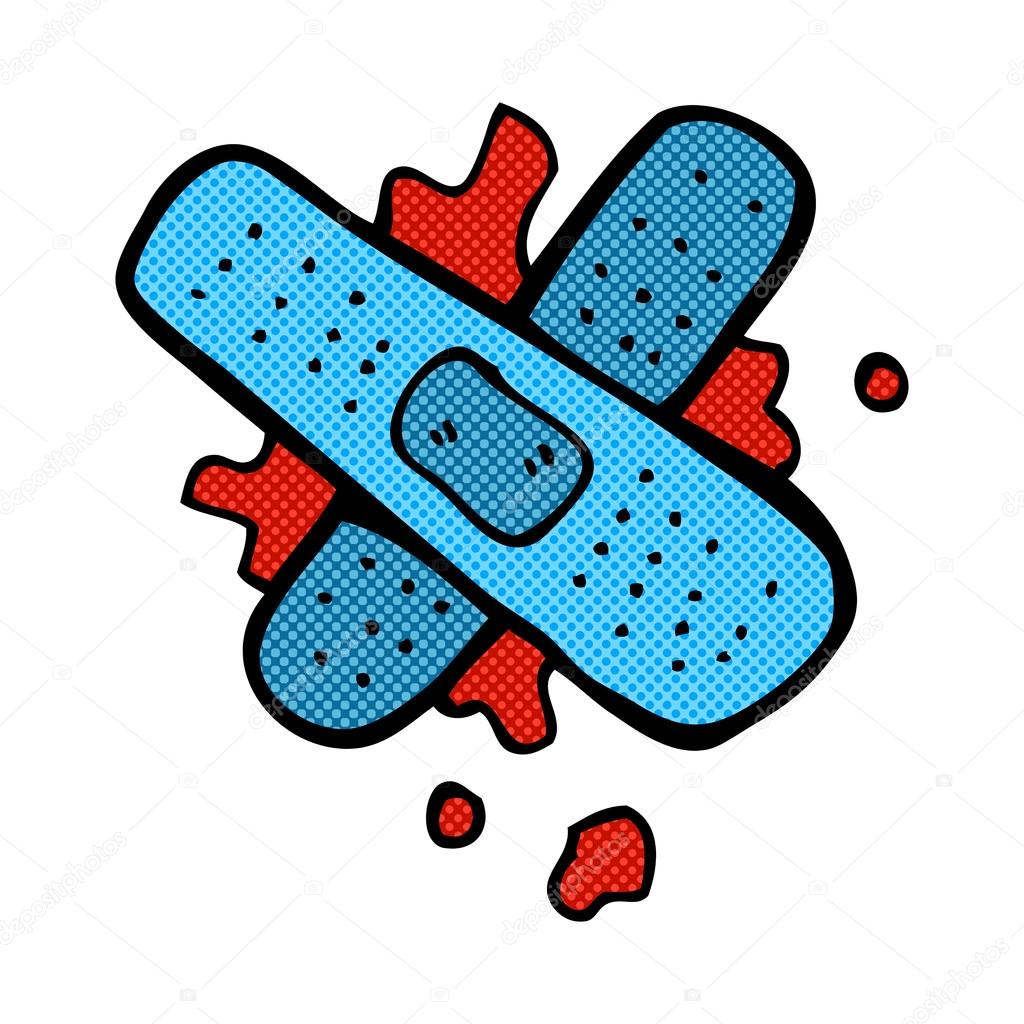 Historieta de dibujos animados yeso médico sangriento Vector de stock ...