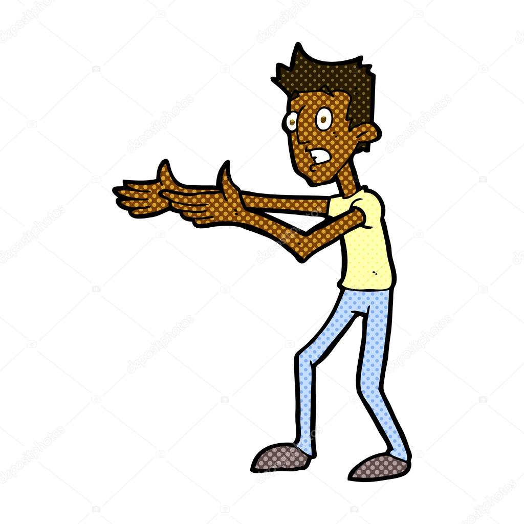 Comic cartoon man desperately explaining Stock Vector Image by ...