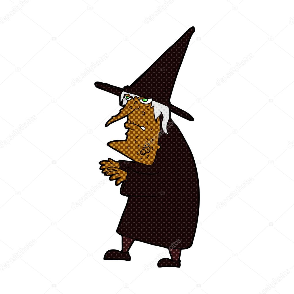 Historieta de dibujos animados bruja vieja fea Vector de stock por ...