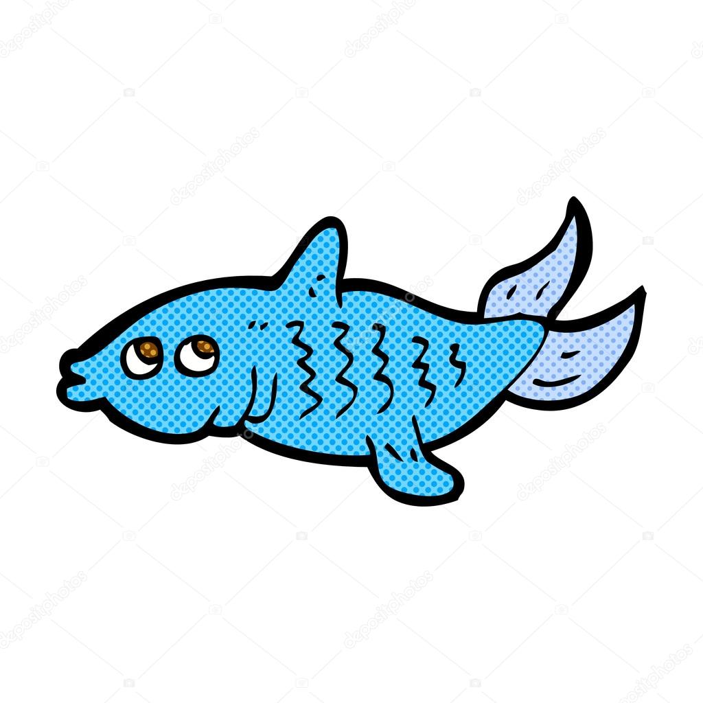 Comic cartoon fish — Stock Vector © lineartestpilot #73750351