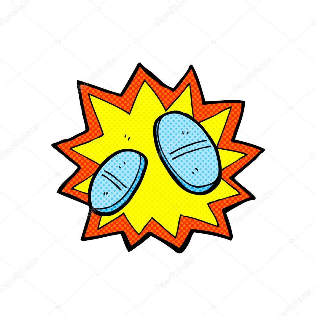 Analgésicos cómicos de dibujos animados Vector de stock por ...