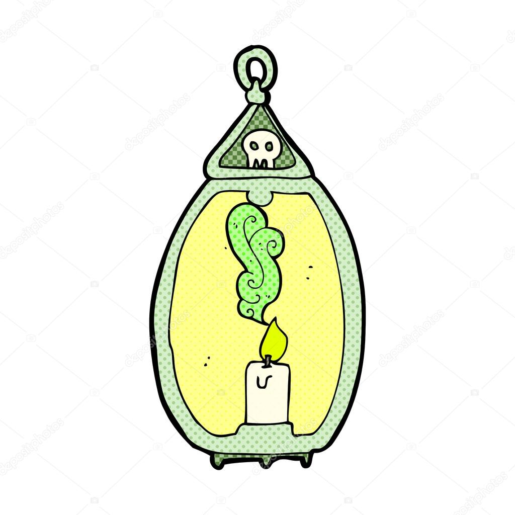 Comic cartoon spooky lantern Stock Vector by ©lineartestpilot 73752429