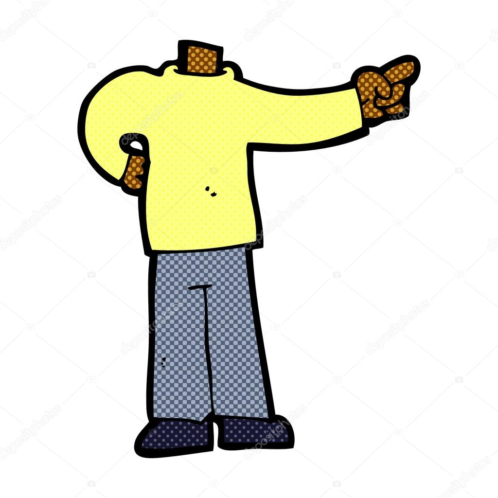 Comic cartoon pointing body (mix and match comic cartoons or add Stock ...