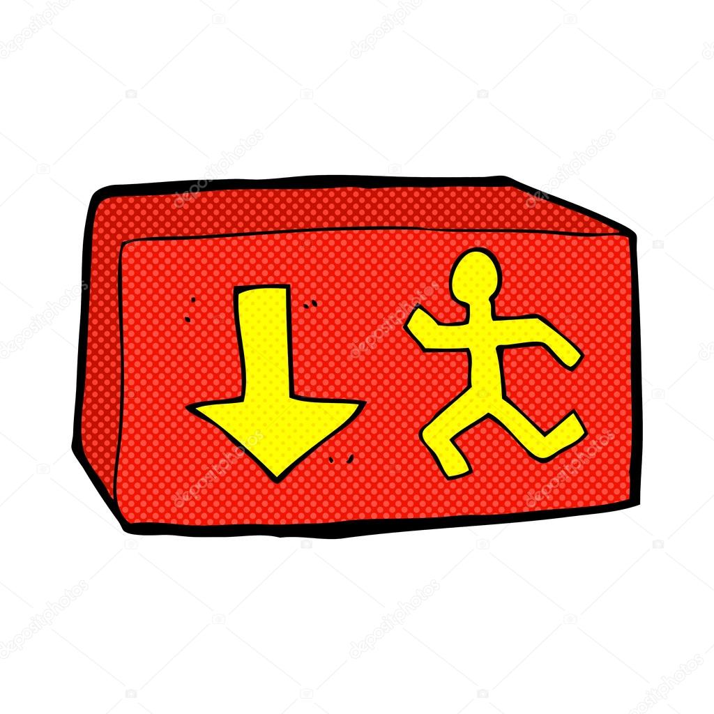 Comic cartoon exit sign Stock Vector Image by ©lineartestpilot #73757819