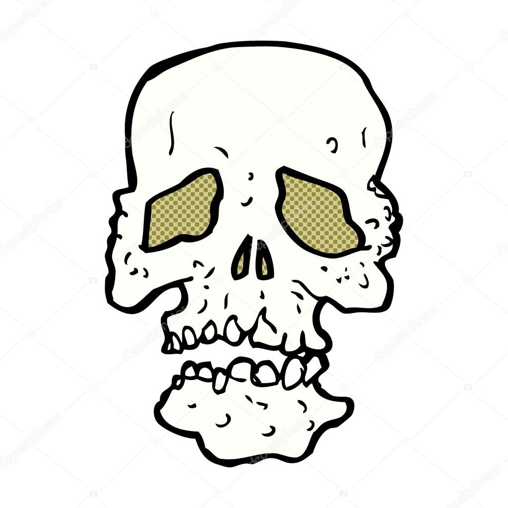 Comic cartoon skull Stock Vector by ©lineartestpilot #74312093
