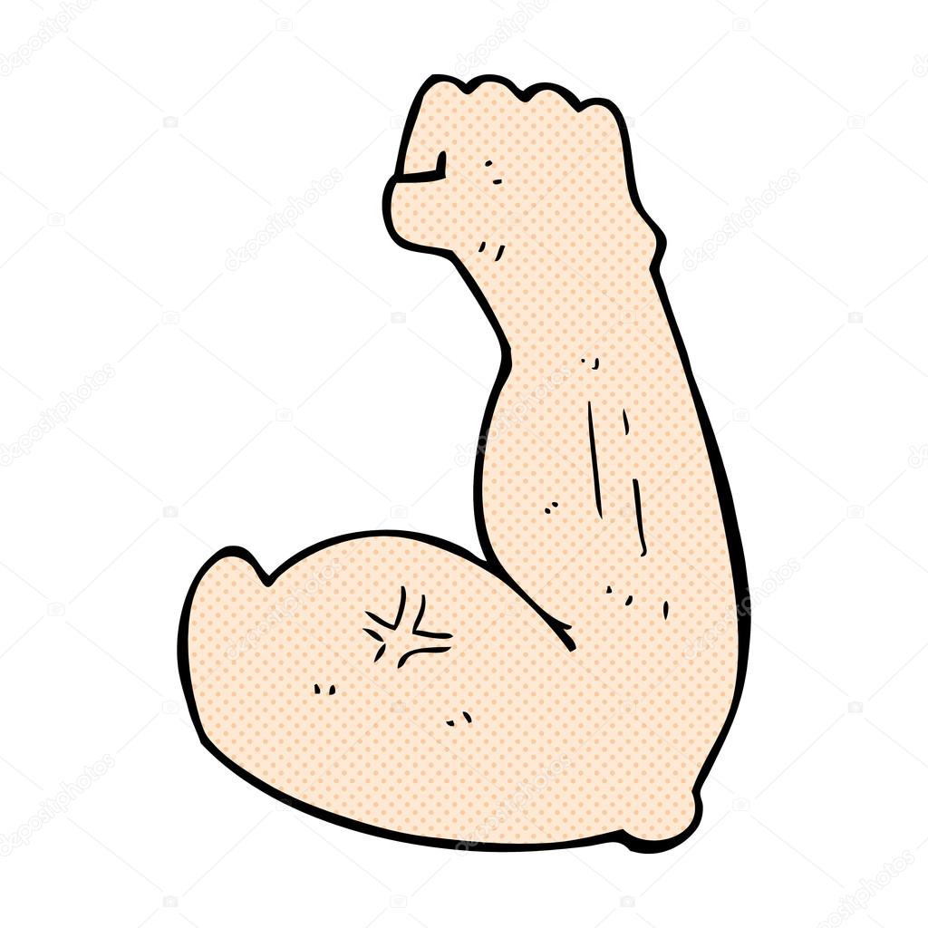 Flexing bicep comic cartoon Stock Vector Image by ©lineartestpilot ...
