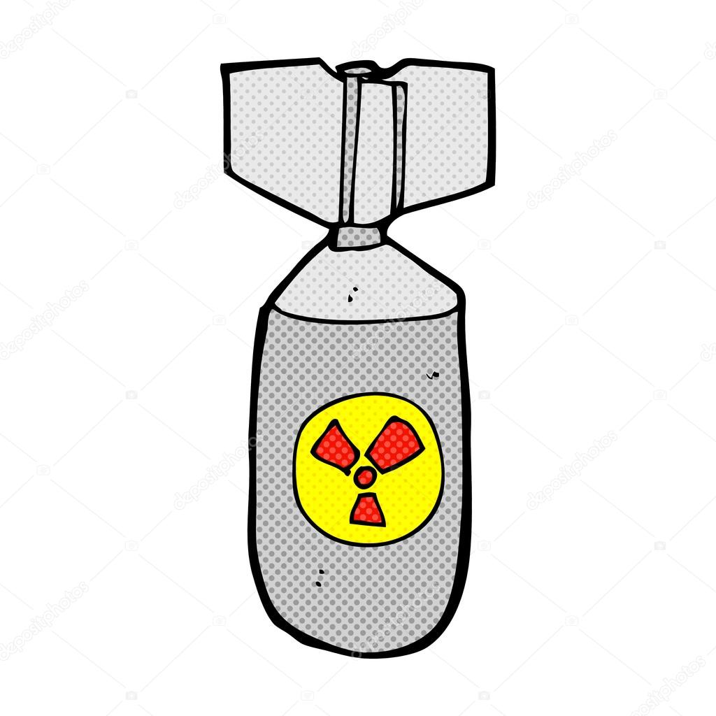 Banda desenhada bomba nuclear Vetor de stock de ©lineartestpilot 74317423