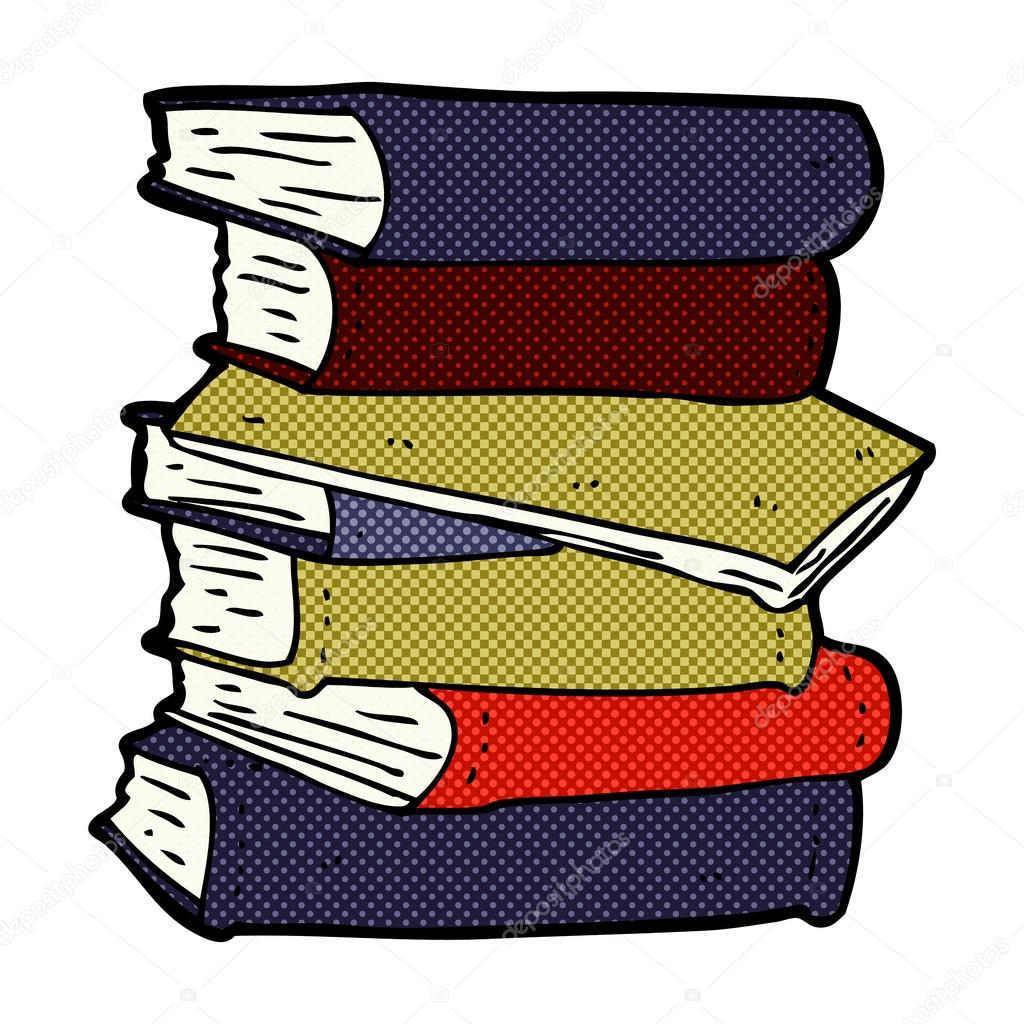 Comic cartoon pile of books Stock Vector Image by ©lineartestpilot ...