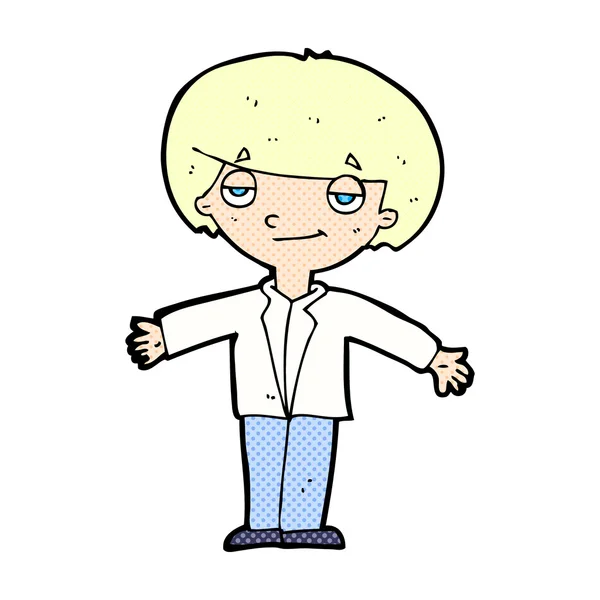 Comic cartoon smug boy Vector Art Stock Images | Depositphotos