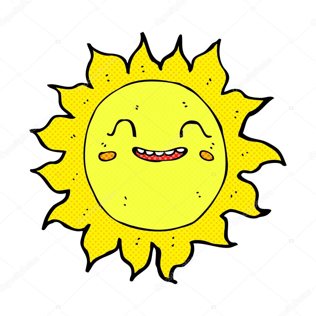 Comic cartoon happy sun Stock Vector Image by ©lineartestpilot #74321203