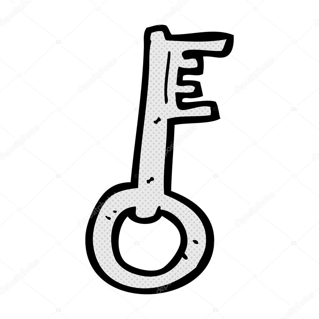 Comic cartoon old key Stock Vector Image by ©lineartestpilot #74322981