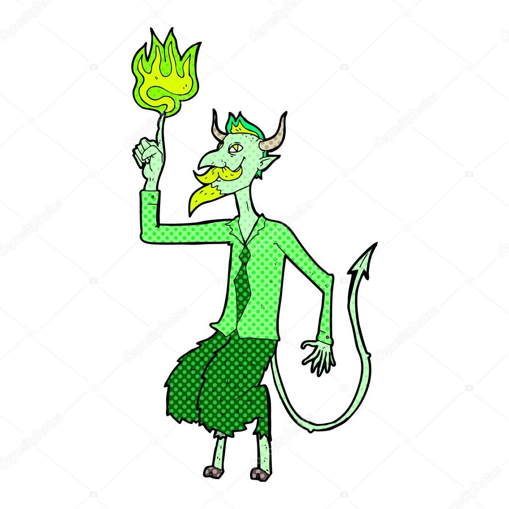 Comic cartoon devil in shirt and tie Stock Vector by ©lineartestpilot ...