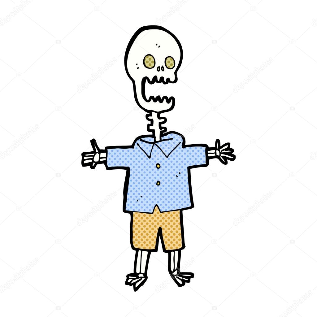 Comic cartoon skeleton Stock Vector Image by ©lineartestpilot #74326739
