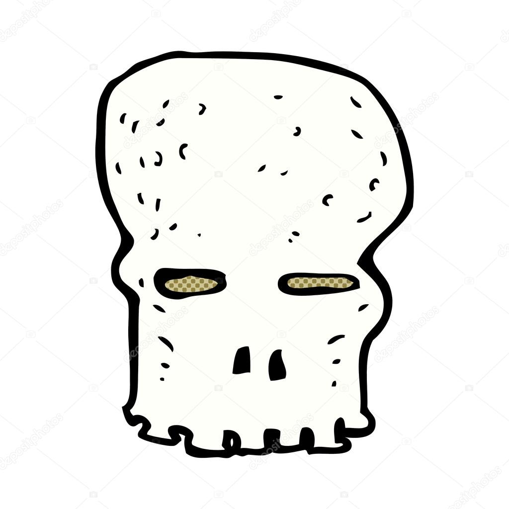Comic cartoon spooky skull Stock Vector by ©lineartestpilot 74328215