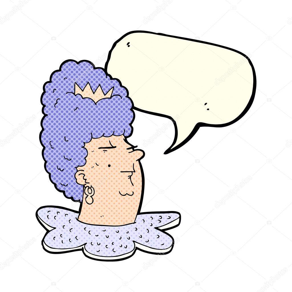 Cartoon queen head with speech bubble Stock Vector Image by ...