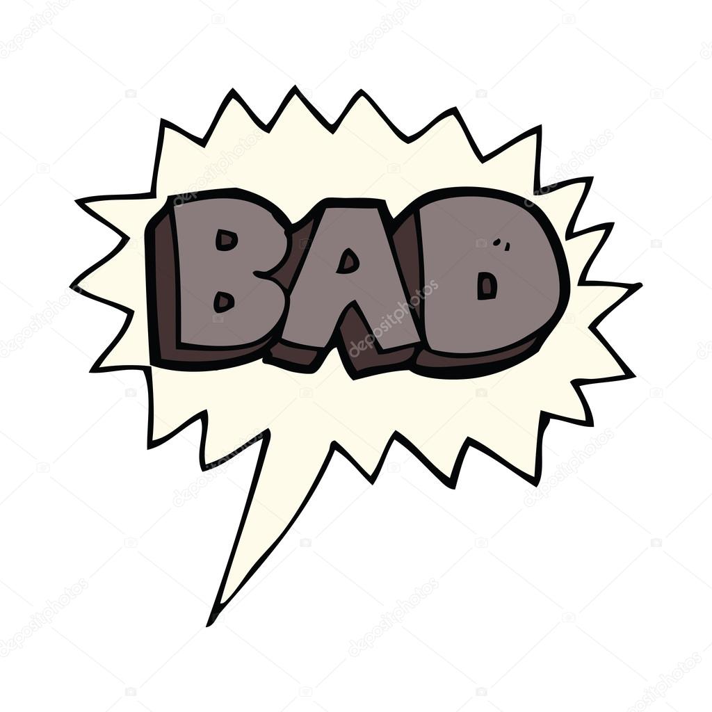 Cartoon bad sign with speech bubble Stock Vector by ©lineartestpilot ...
