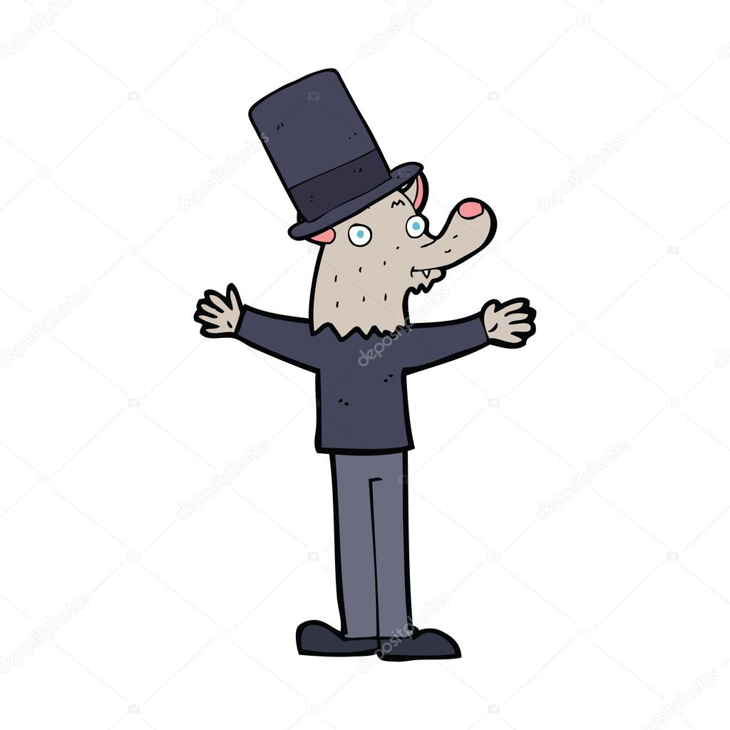 Cartoon werewolf in top hat Stock Vector Image by ©lineartestpilot ...