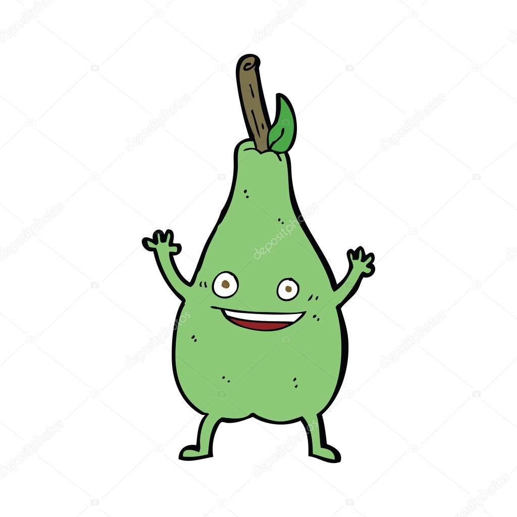 Cartoon happy pear Stock Vector by ©lineartestpilot 86754288