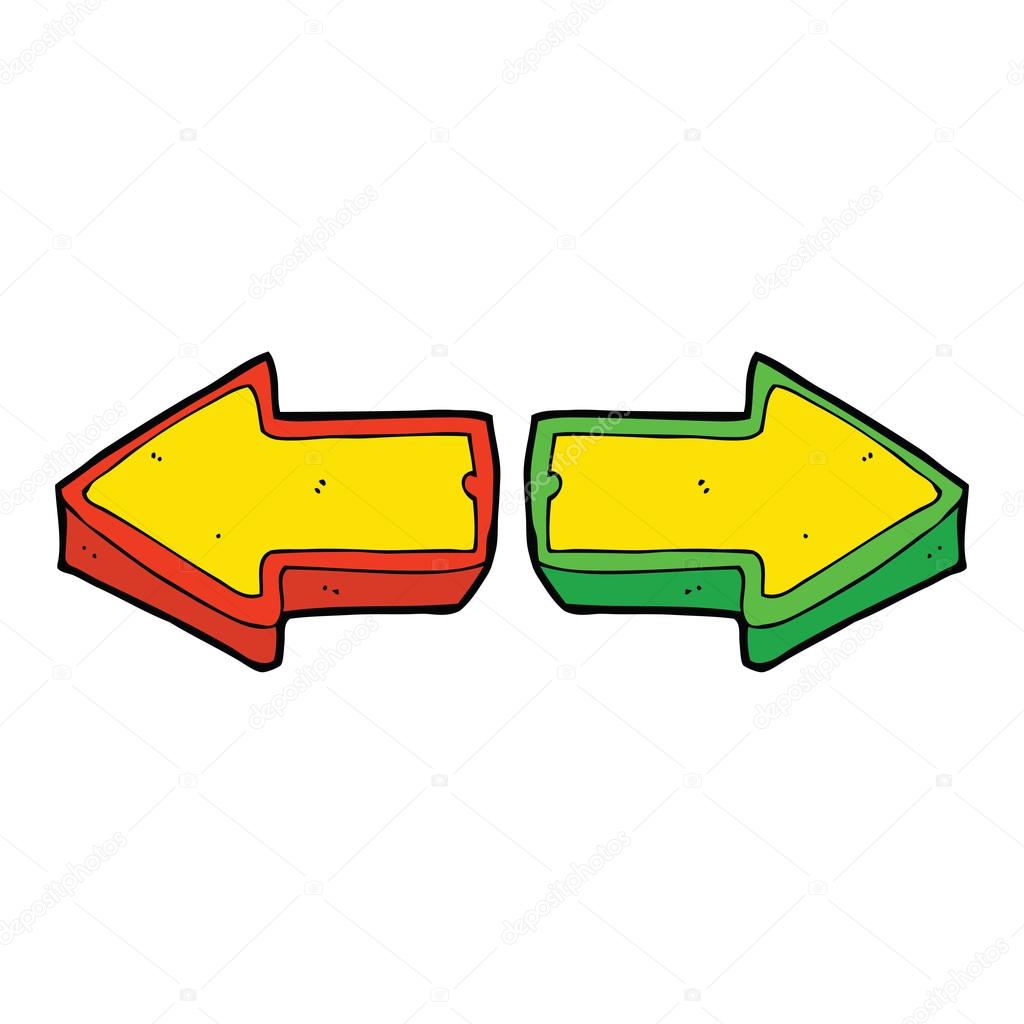 Cartoon direction arrows Stock Vector Image by ©lineartestpilot #86755176