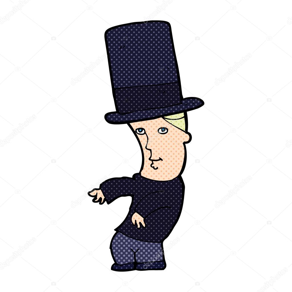 Cartoon man wearing top hat Stock Vector Image by ©lineartestpilot ...
