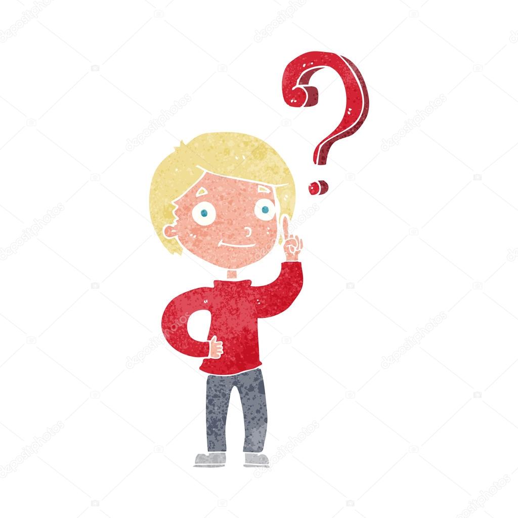 Cartoon boy haciendo una pregunta Vector de stock #89804560 de ...