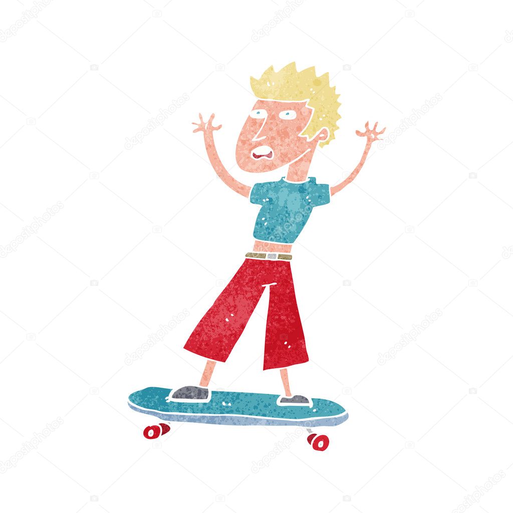 Cartoon skater boy Stock Vector by ©lineartestpilot 89861112
