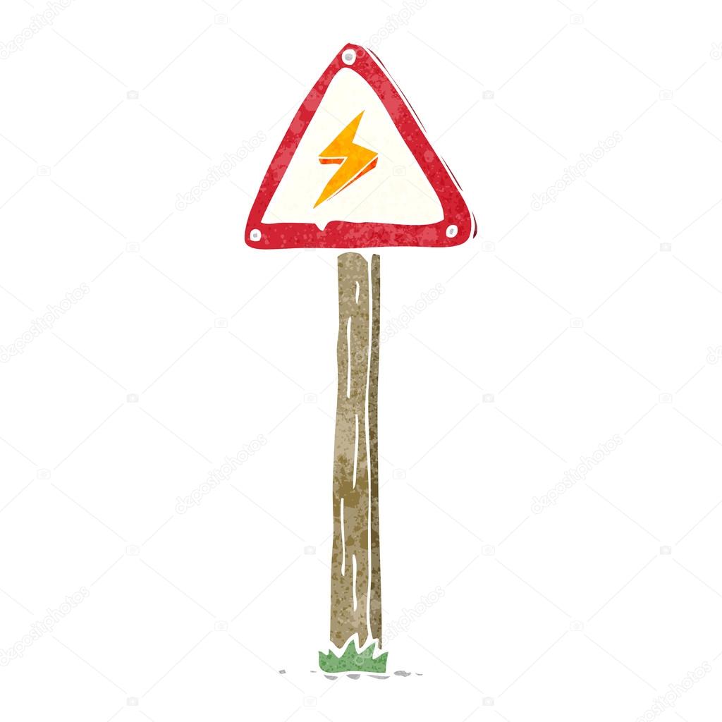 Cartoon electrical warning sign Stock Vector Image by ©lineartestpilot ...