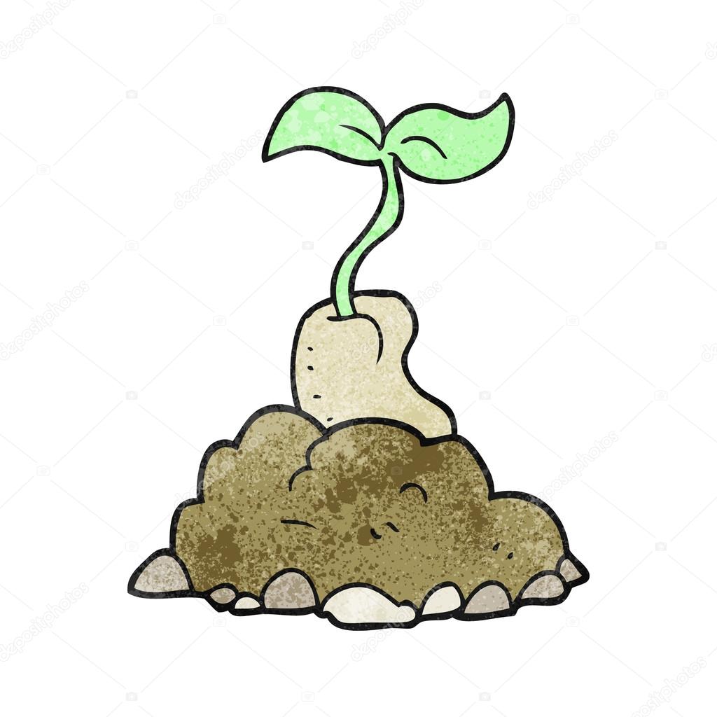 Dibujos animados de textura germinación semillas — Vector de stock ...