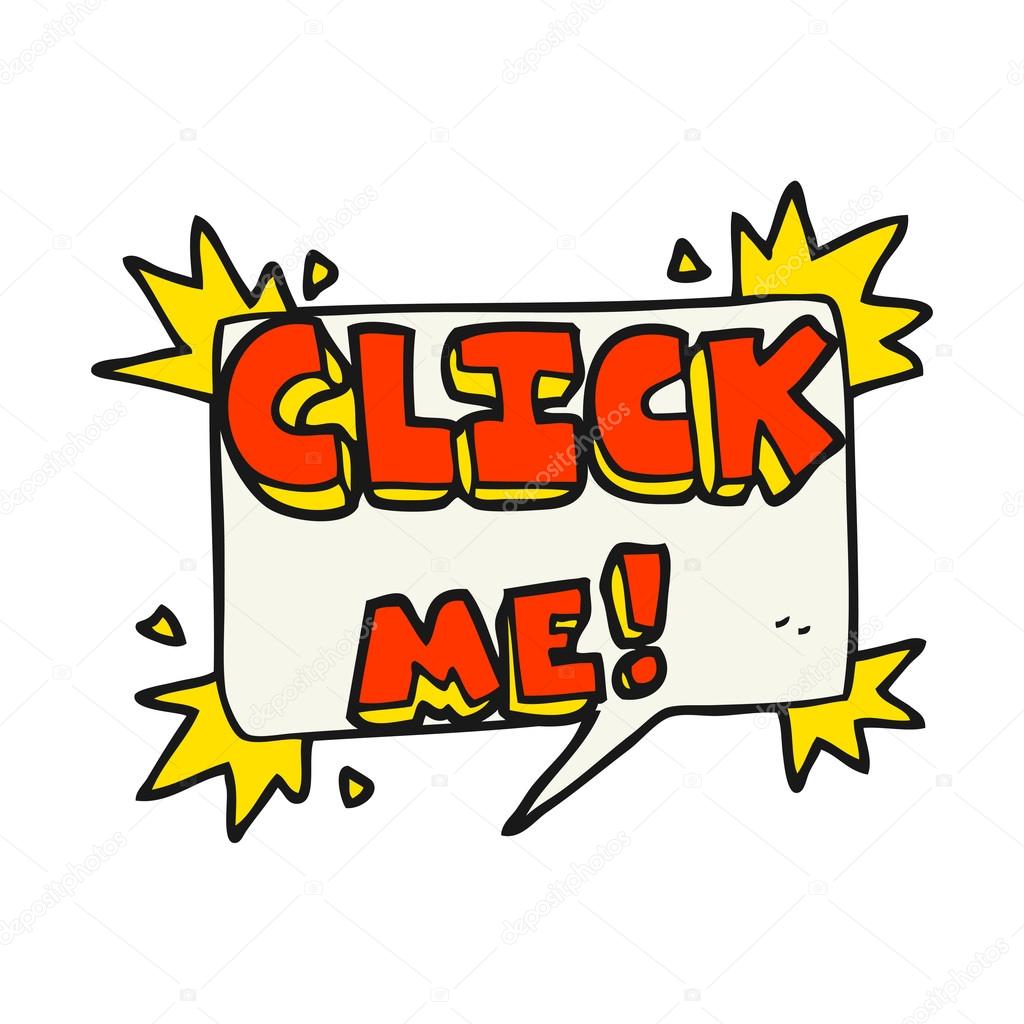 Cartoon click me symbol Stock Vector by ©lineartestpilot 96233594