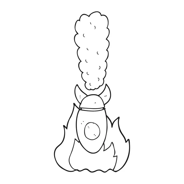 Black and white cartoon big tree stump on fire Stock Vector Image by ...