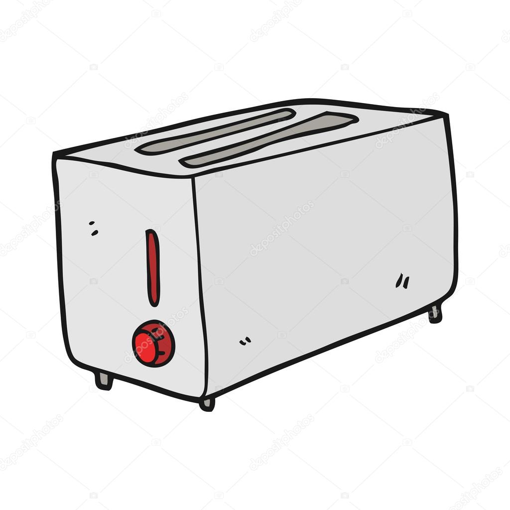 Freehand drawn cartoon toaster Stock Vector by ©lineartestpilot 96244856