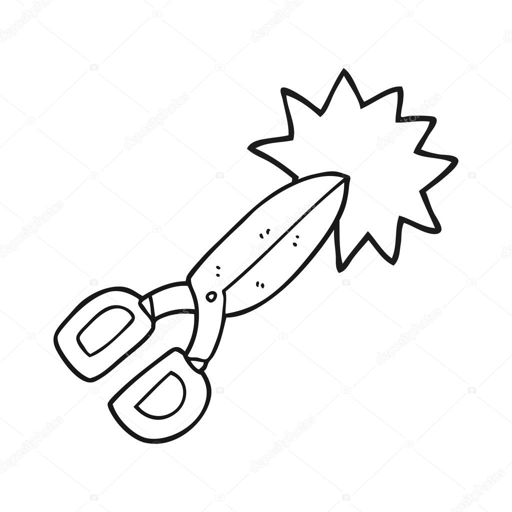 Black and white cartoon scissors Stock Vector Image by ©lineartestpilot ...