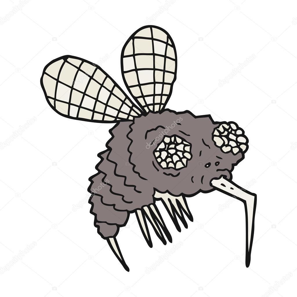 Image vectorielle Mouche dessin animé dessinée à main levée par ...