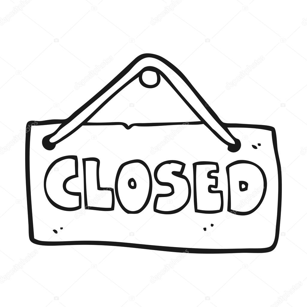 Cartoon Closed Sign