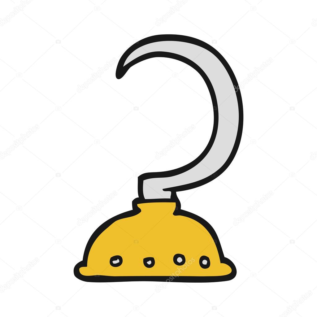 Cartoon pirate hook — Stock Vector © lineartestpilot #96264572