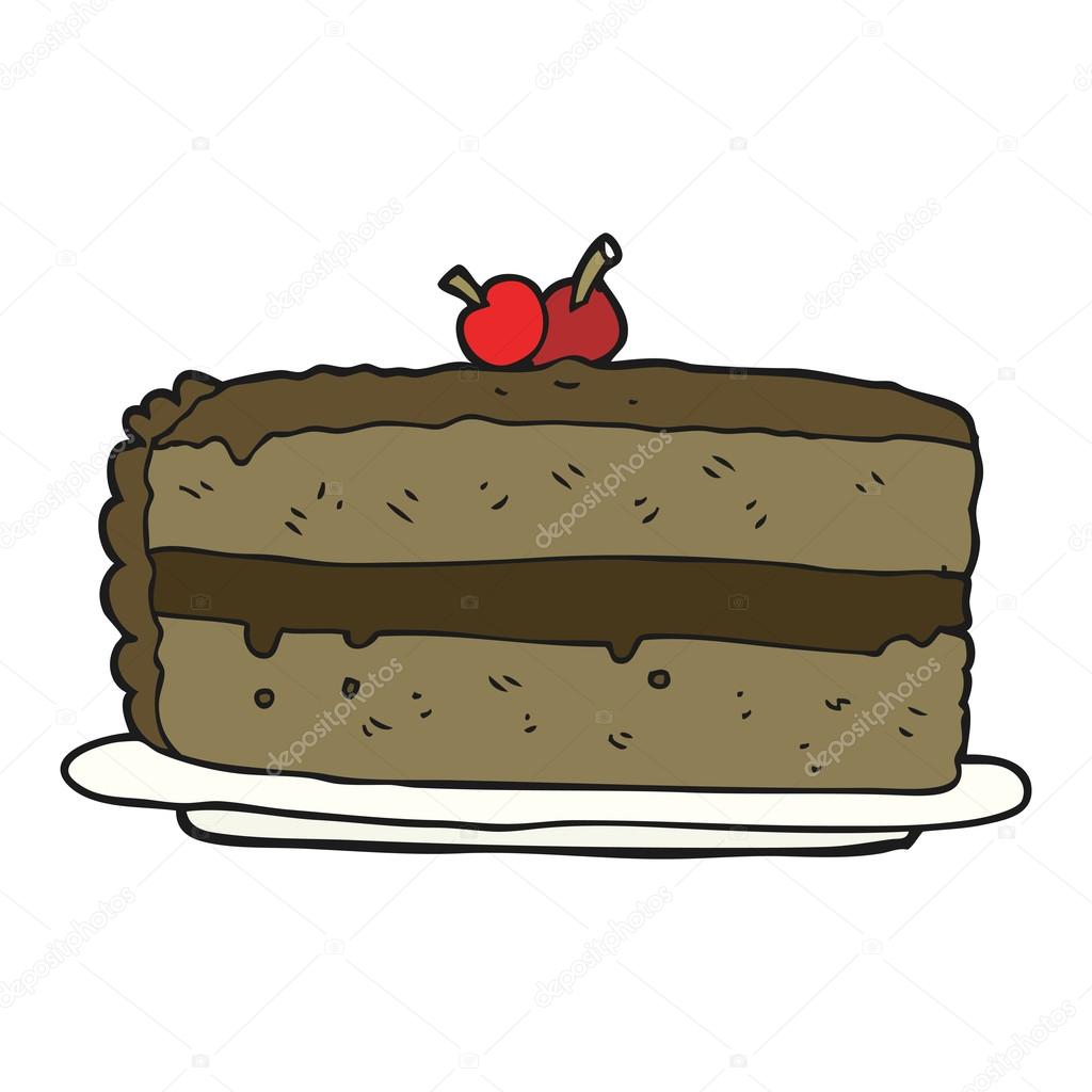 Freehand drawn cartoon cake Stock Vector by ©lineartestpilot 96265844