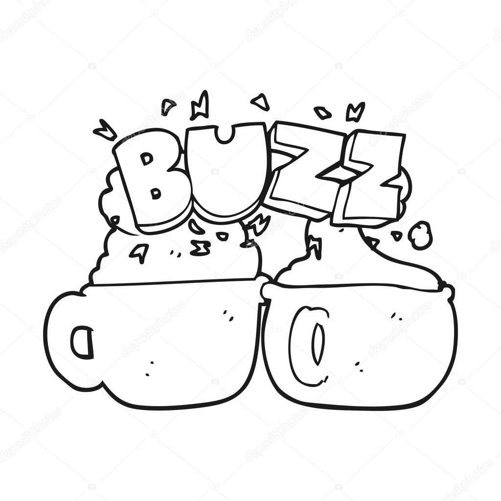 Black and white cartoon coffee cups Stock Vector Image by ...