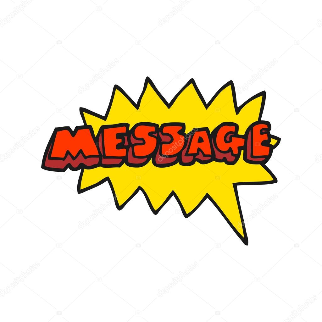 Texto de mensaje de dibujos animados Vector de stock por ...