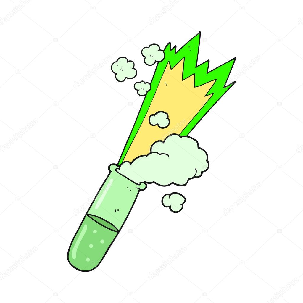 Cartoon Test Tube Exploding
