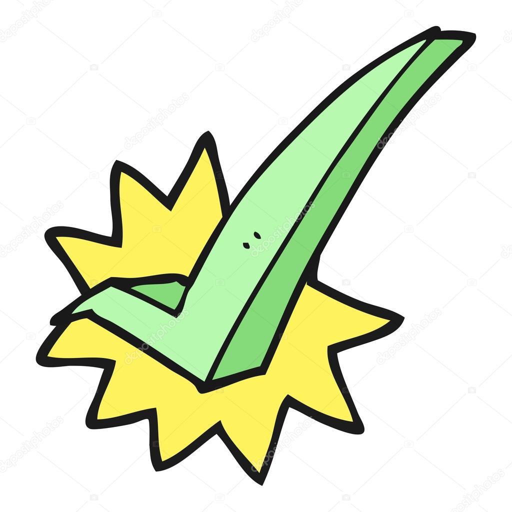 Cartoon tick symbol Stock Vector by ©lineartestpilot 96438280