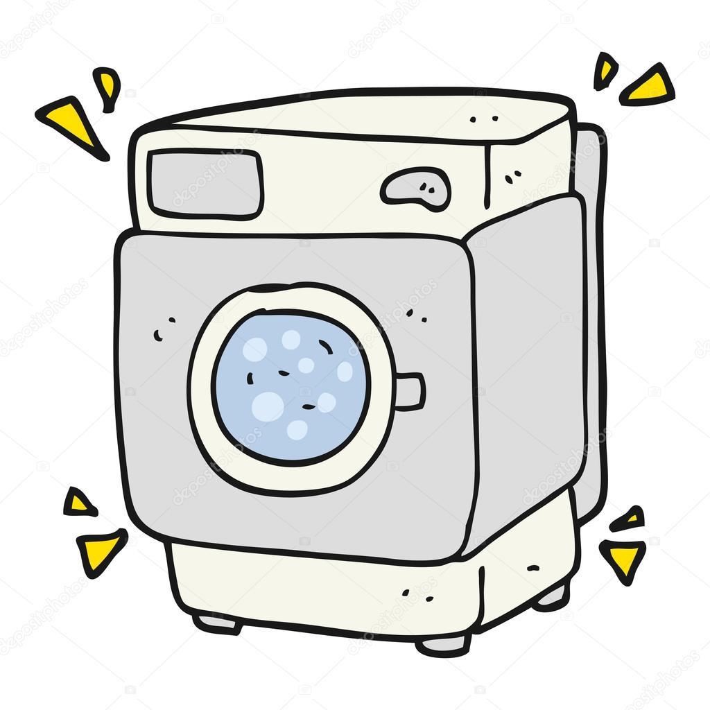 Cartoon rumbling washing machine Stock Vector Image by ©lineartestpilot ...