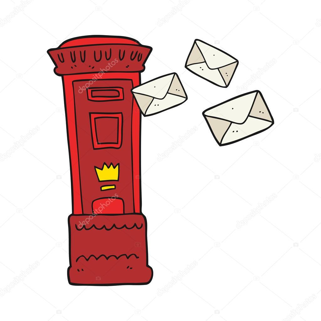 Cartoon british post box Stock Vector Image by ©lineartestpilot #96468252