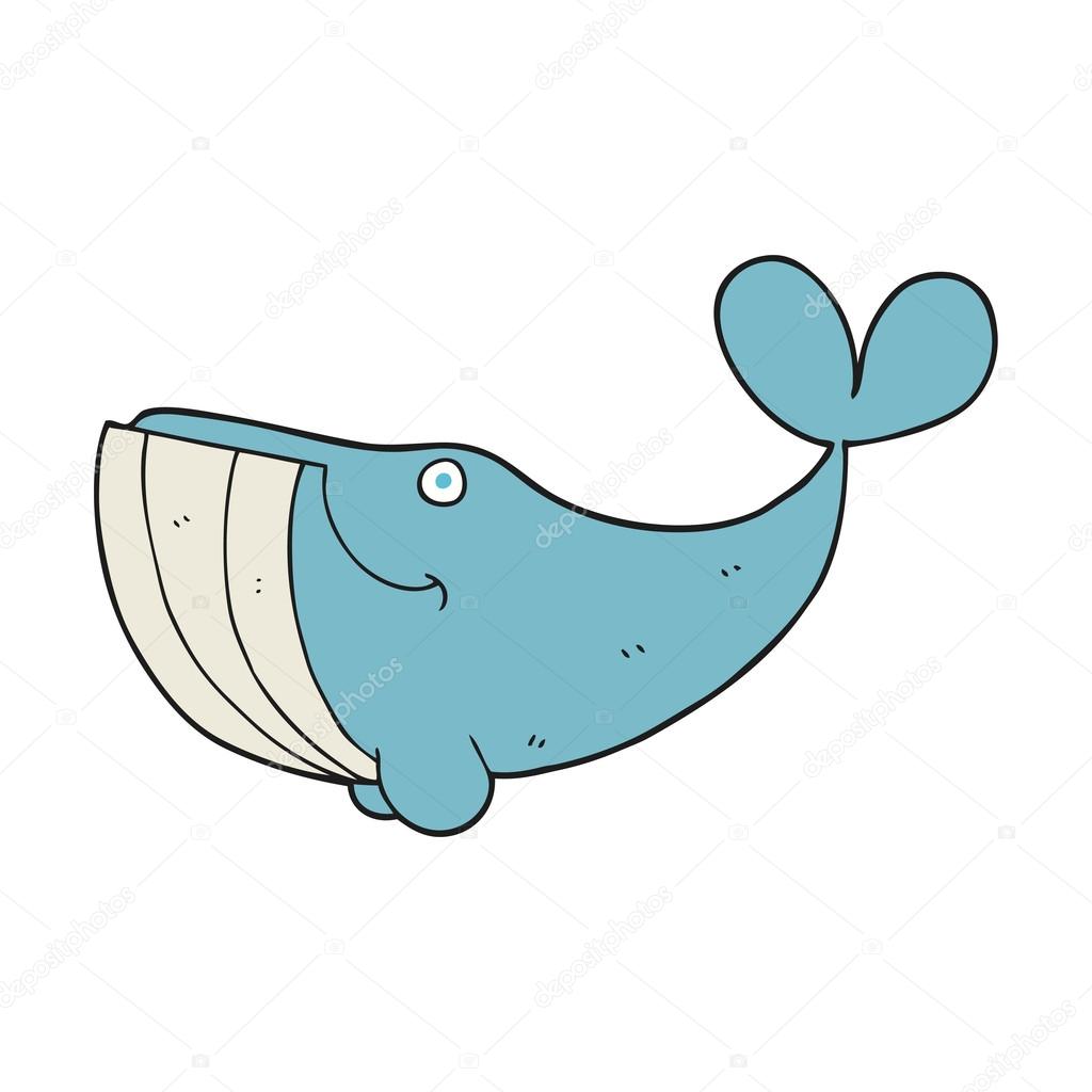 Cartoon happy whale Stock Vector Image by ©lineartestpilot #96470080