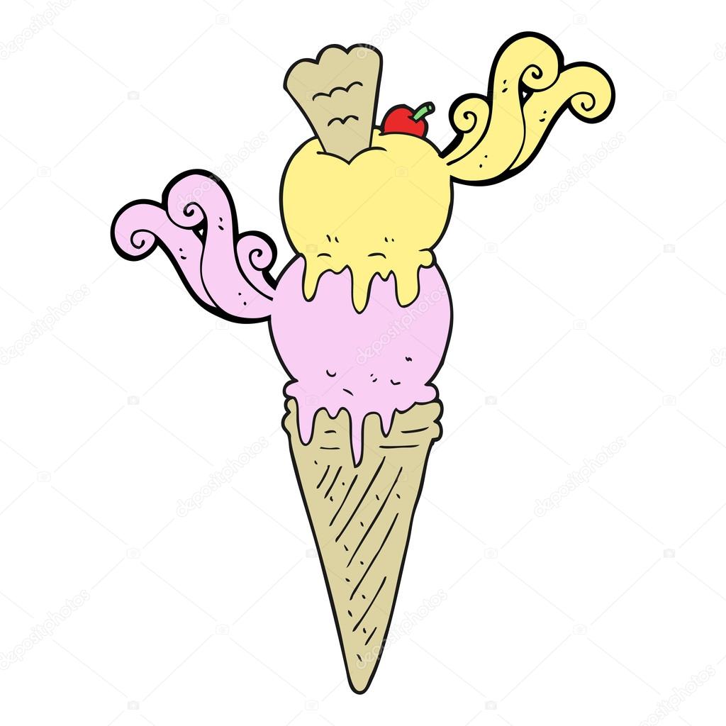 Cartoon ice cream cone Stock Vector Image by ©lineartestpilot #96471082 Cartoon ice cream cone Stock Vector Image by ©lineartestpilot #96471082