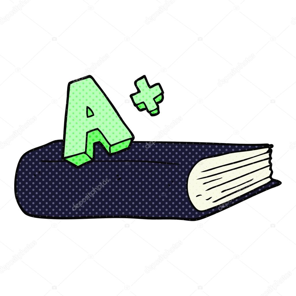 Cartoon A grade symbol and book Stock Illustration by ©lineartestpilot ...