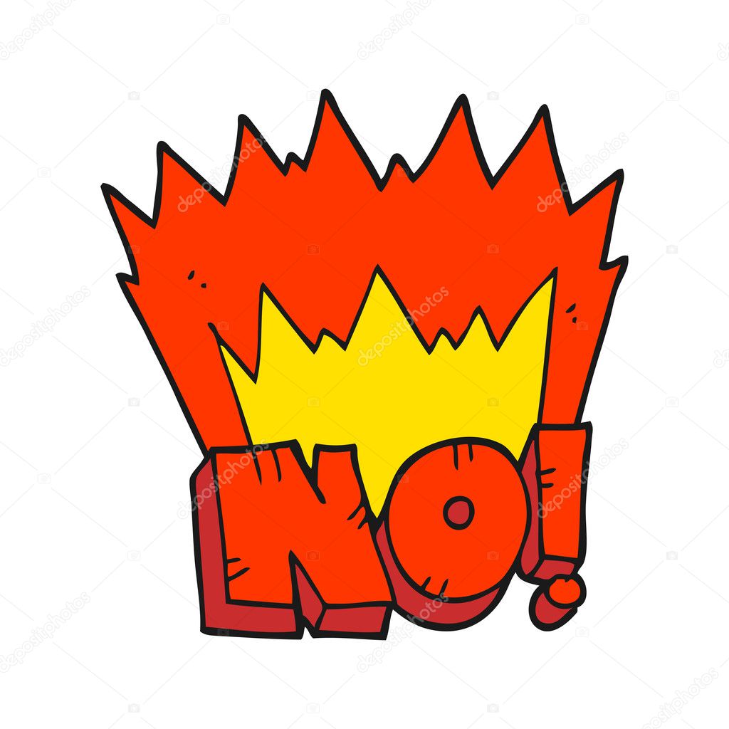 Dibujos animados ¡NO! gritar Vector de stock #96471830 de ©lineartestpilot