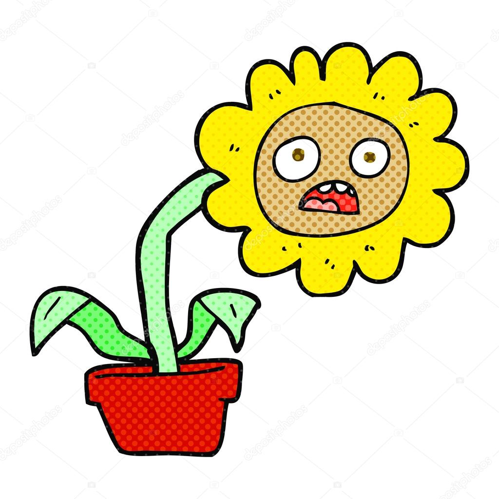 Cartoon sad flower Stock Vector Image by ©lineartestpilot #96687072