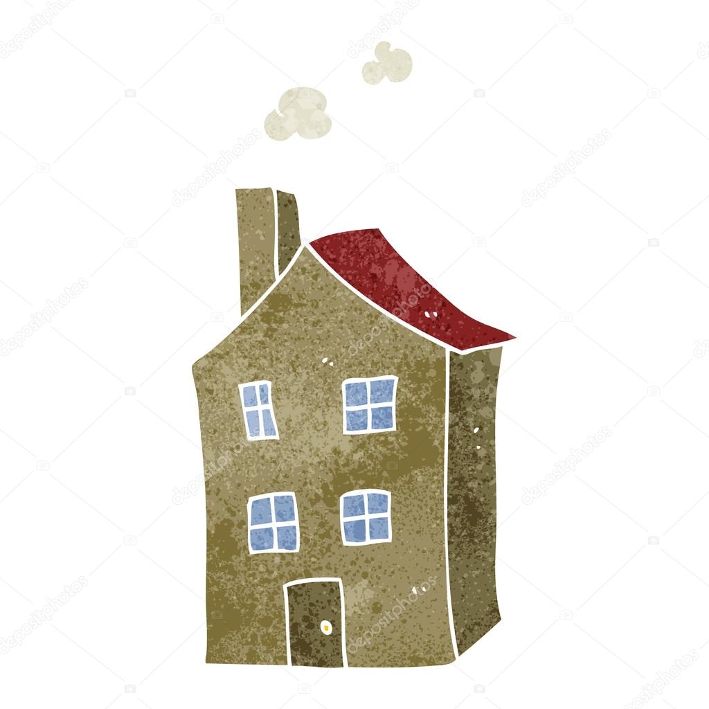 Retro cartoon house Stock Vector Image by ©lineartestpilot #96697338
