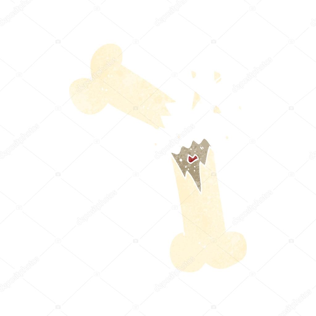 Retro cartoon broken bone Stock Vector by ©lineartestpilot 96698502