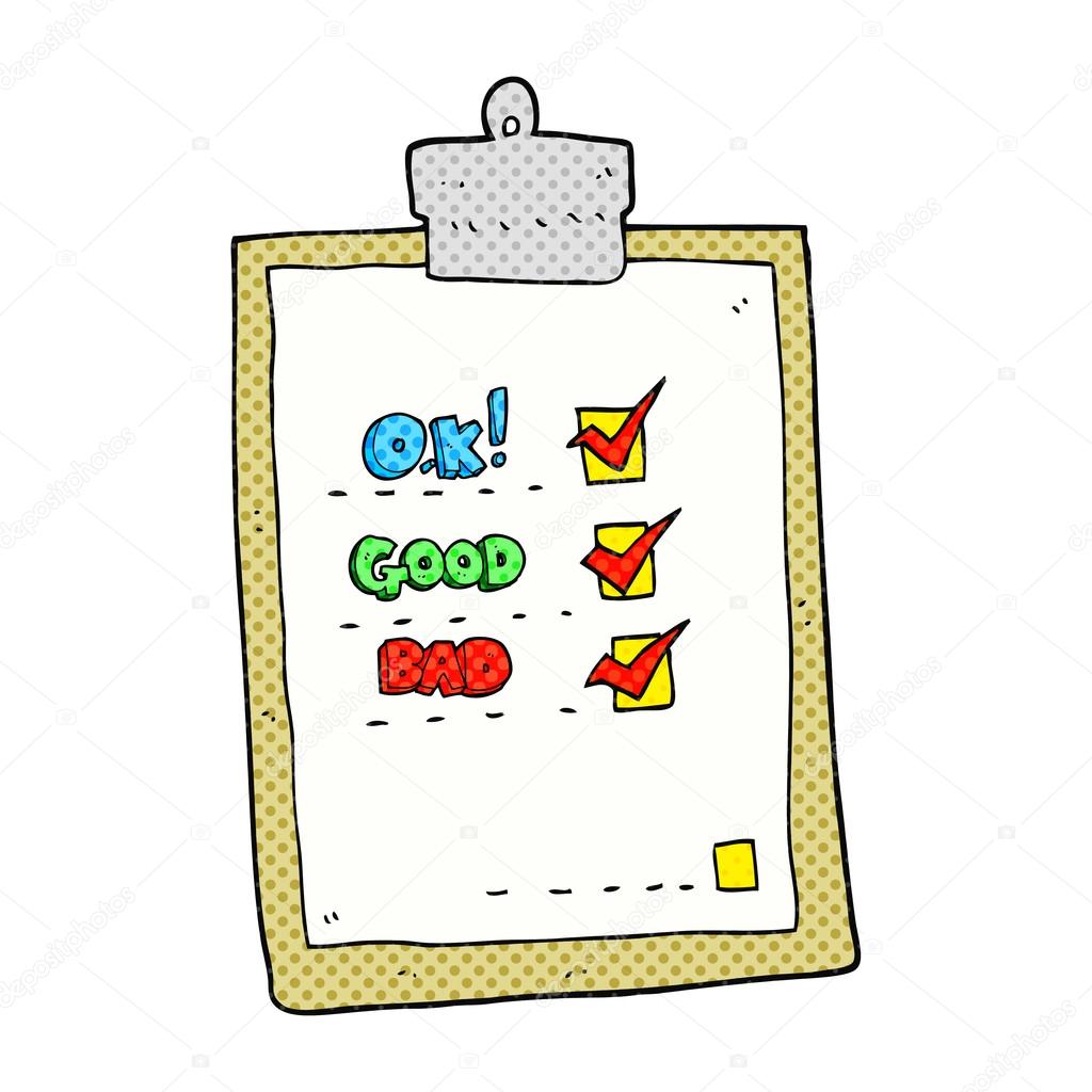 Cartoon check list Stock Vector by ©lineartestpilot 96699960